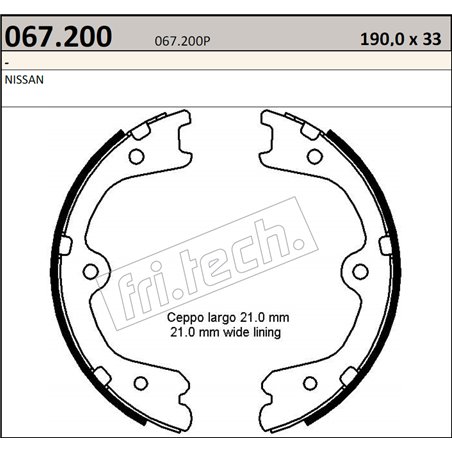 Nissan GT-R R35 - Fri.Tech. racing Handbrake Shoes