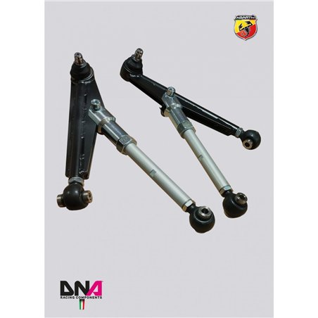 Abarth 500-DNA Racing front adjustable suspension arms kit